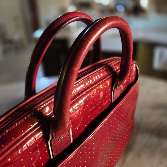 Tumi | Bags | Tumi Red Patent Leather Laptop Bag | Poshmark